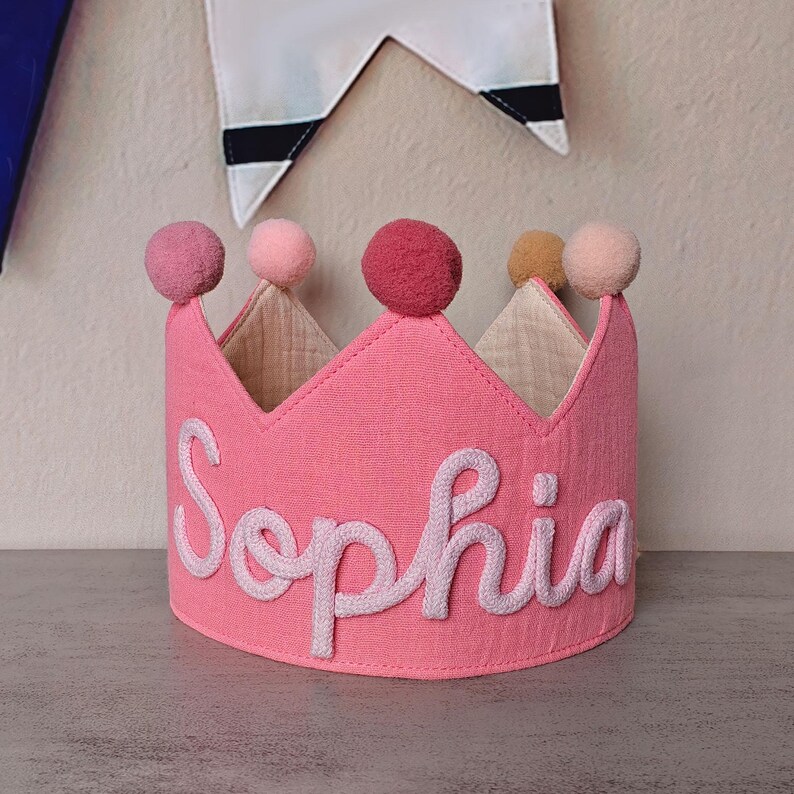 Birthday Crown With Name, Custom Birthday Party Crown With Baby Name ...