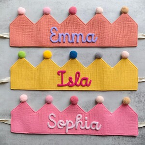 Birthday Crown With Name, Custom Birthday Party Crown With Baby Name ...