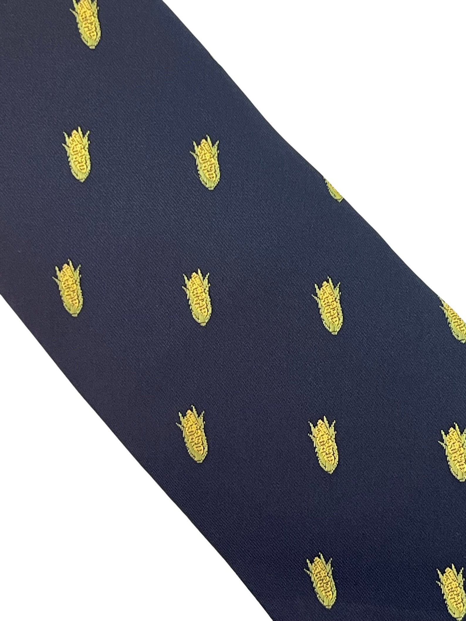 Navy Blue Tie With Sweetcorn Farming Corn on the Cob Design by ...