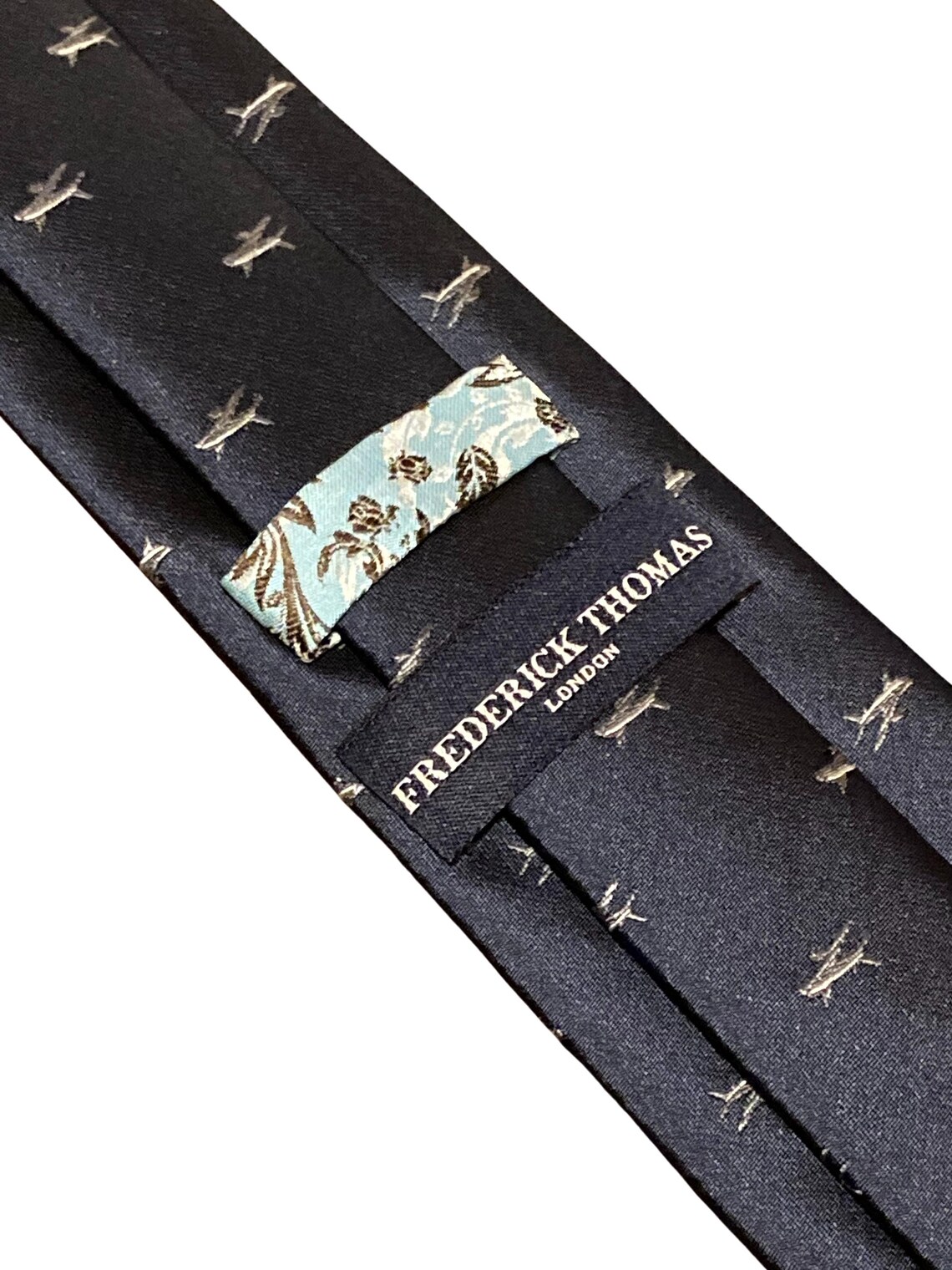 Navy Men-s Tie With Jumbo Jet Aeroplane Airplane Embroidered Design by ...