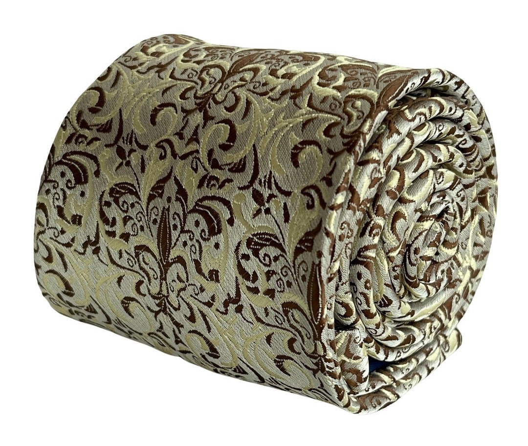 Frederick Thomas Brown, Gold and Cream Fleur De Lis Floral Classic ...