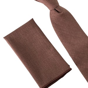 Frederick Thomas Matching Dusky Dusty Earthy Red Brick Bamboo Mens Tie ...