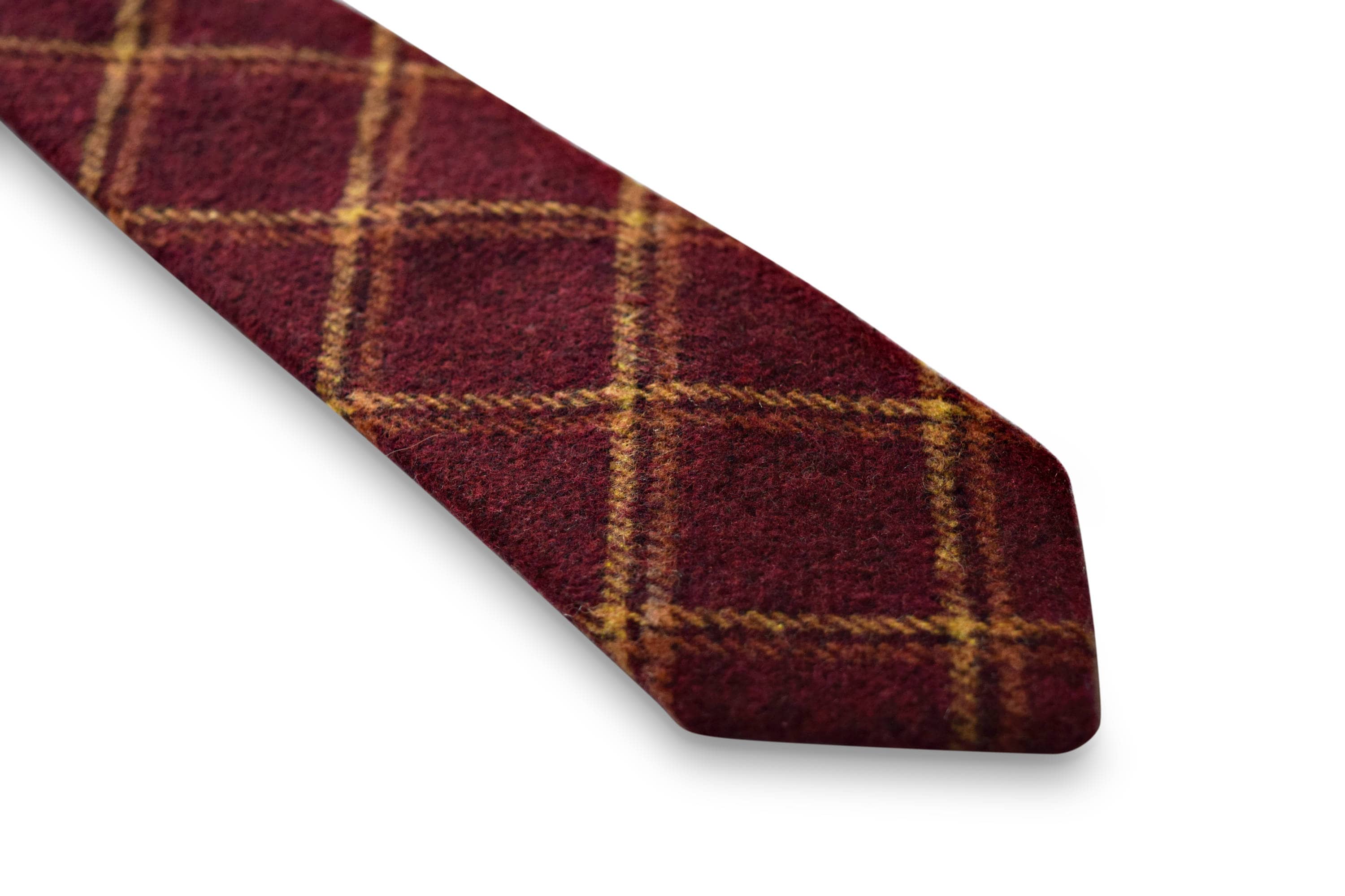 Frederick Thomas Mens Wool Tie in Maroon Red Checked FT3380 - Etsy