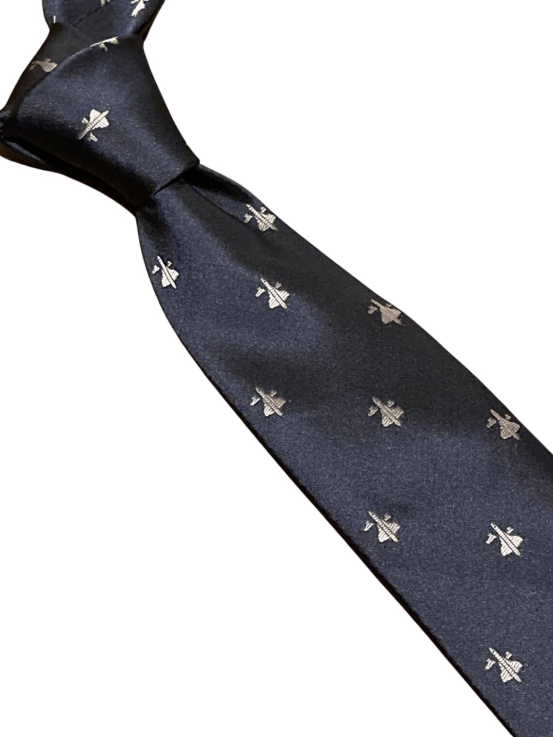Navy Men-s Tie With Concorde Airplane Aeroplane Embroidered - Etsy