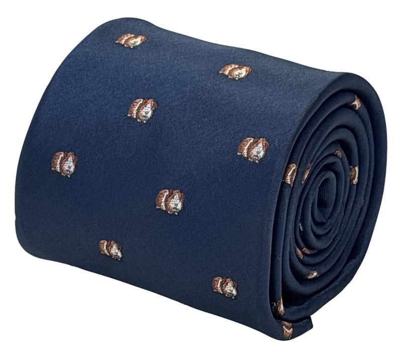 Hamster & Guinea Pig Navy Blue Tie: Frederick Thomas Design - Etsy UK