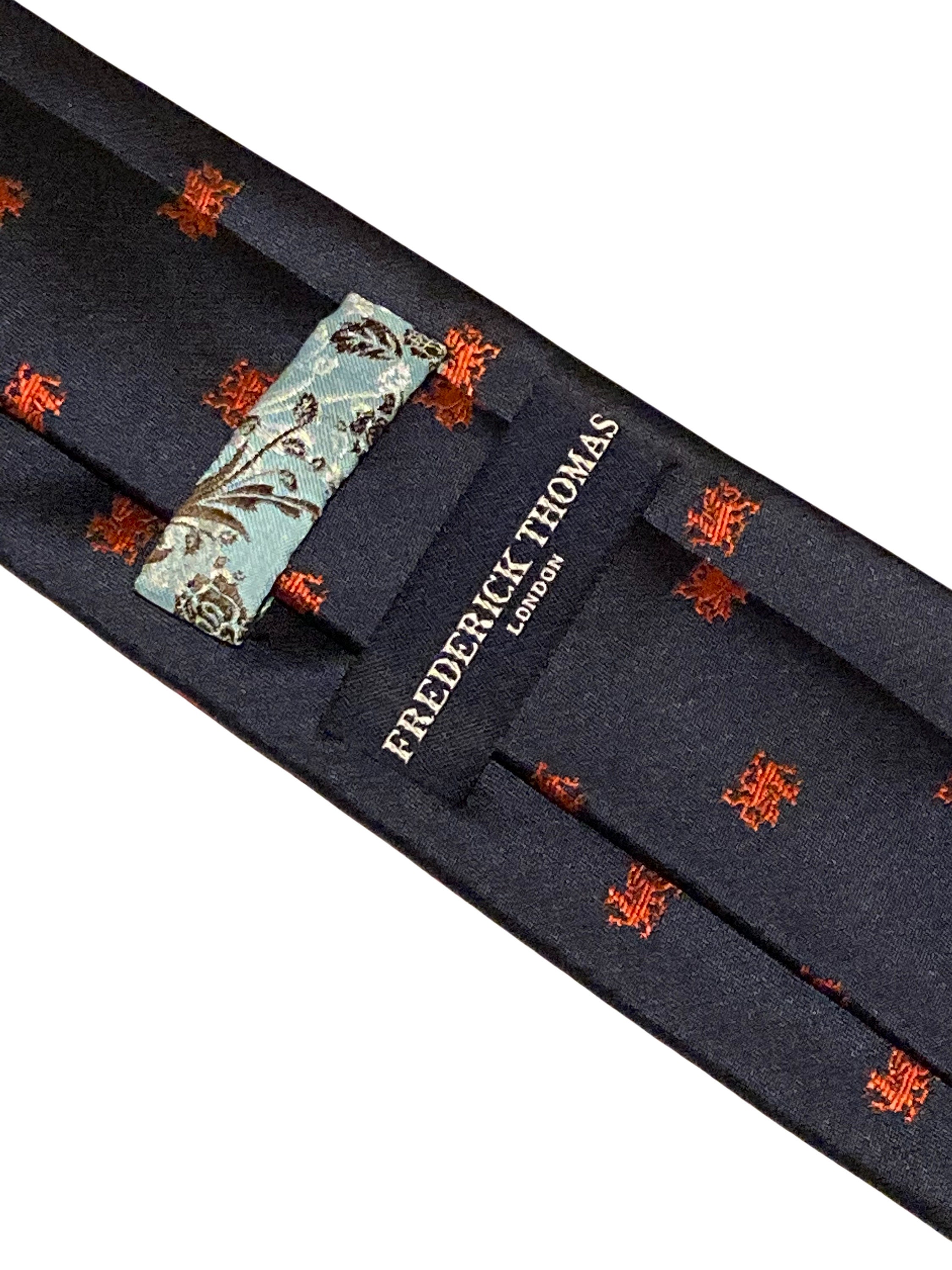 Navy Men-s Tie With Red Welsh Dragon Design Six Nations by Frederick ...