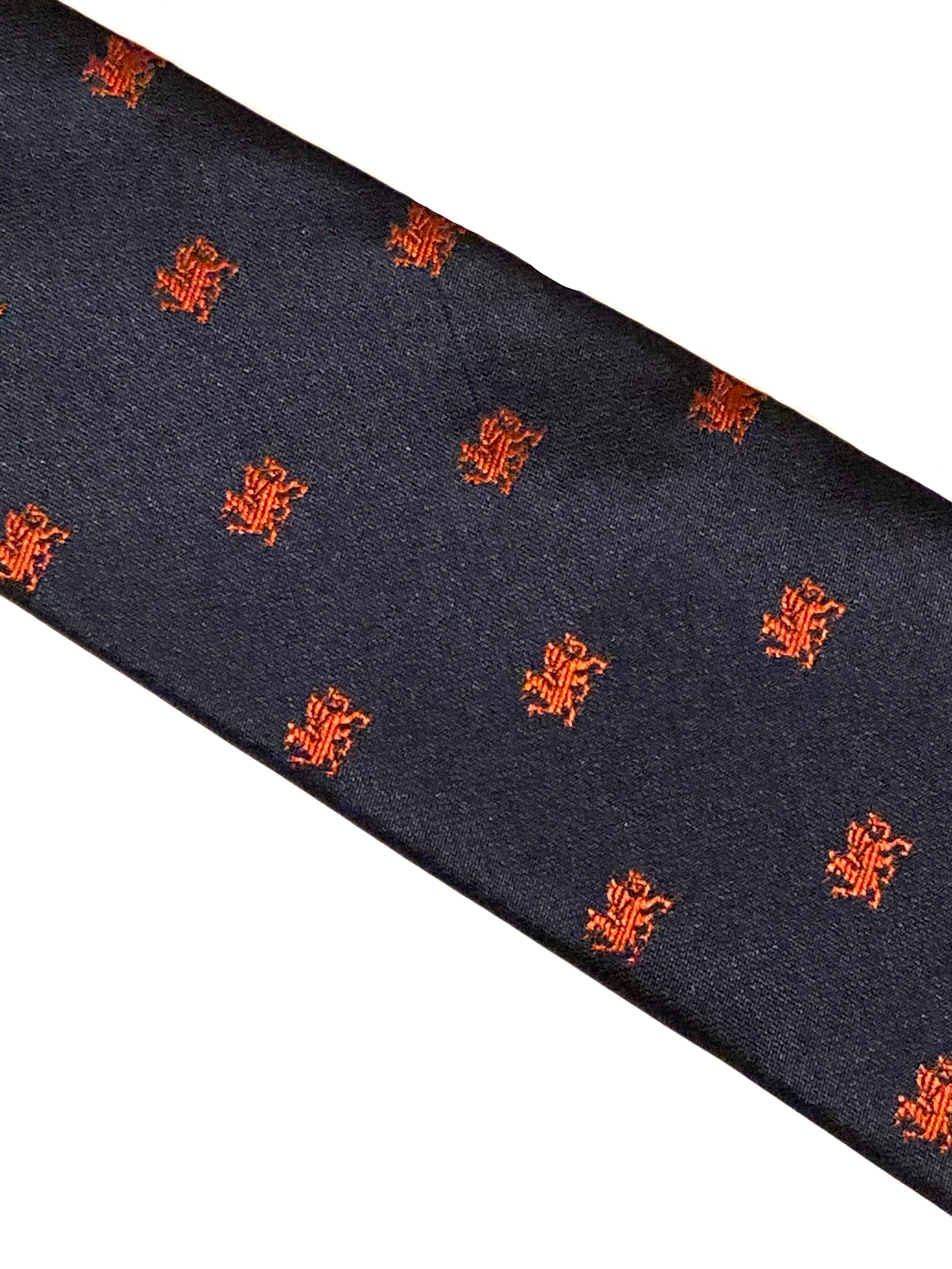 Navy Men-s Tie With Red Welsh Dragon Design Six Nations by Frederick ...