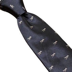 Navy Men-s Tie With Jumbo Jet Aeroplane Airplane Embroidered Design by ...