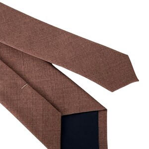 Frederick Thomas Matching Dusky Dusty Earthy Red Brick Bamboo Mens Tie ...