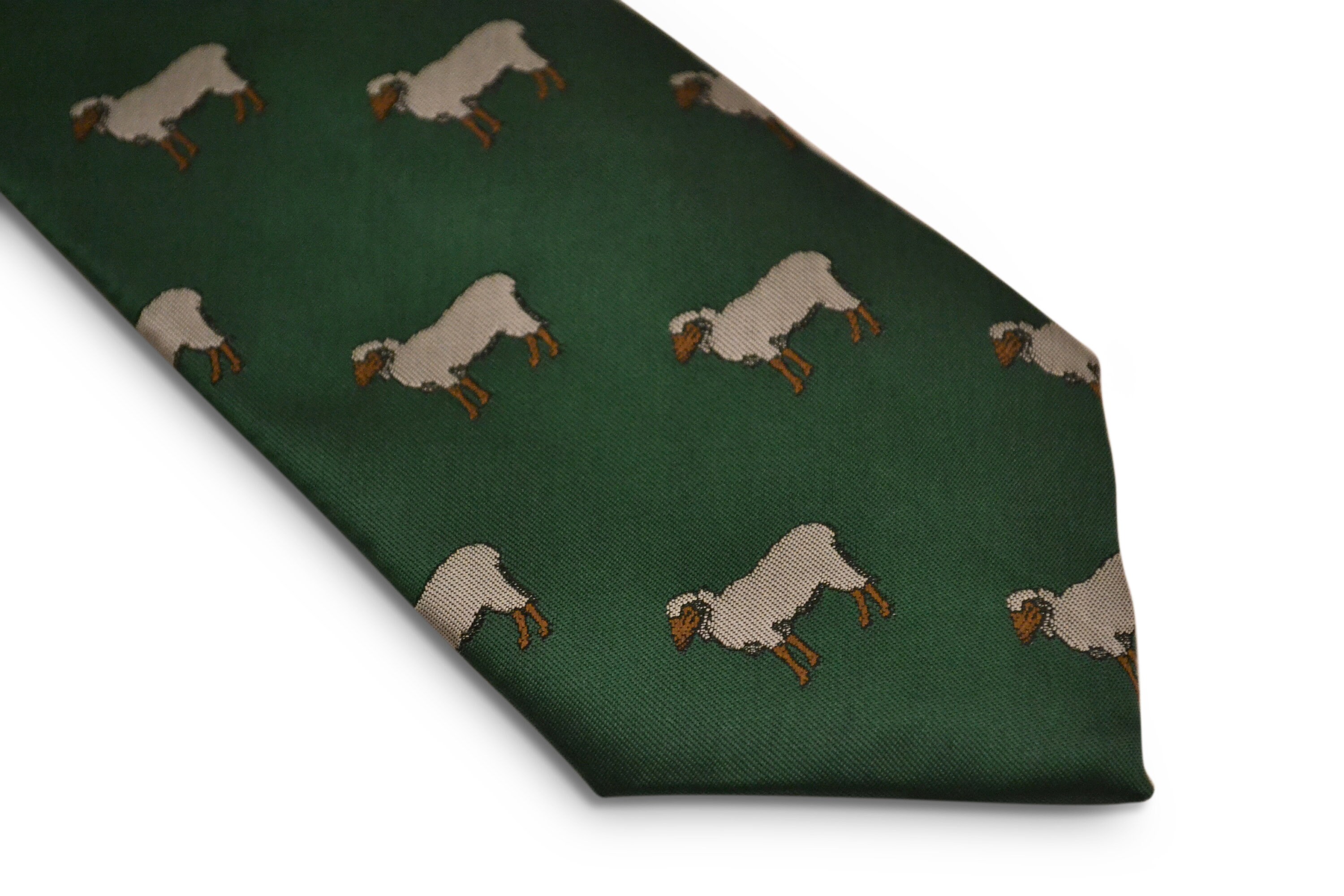 Dark Green Men's Tie With Sheep Design by Frederick Thomas FT3486 - Etsy UK