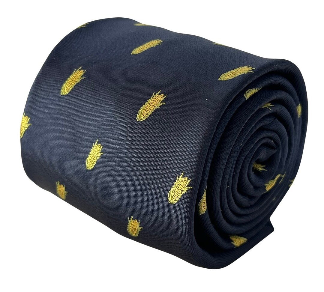 Navy Blue Tie With Sweetcorn Farming Corn on the Cob Design by ...