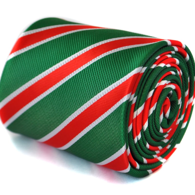 Green and Red Striped Tie - Etsy
