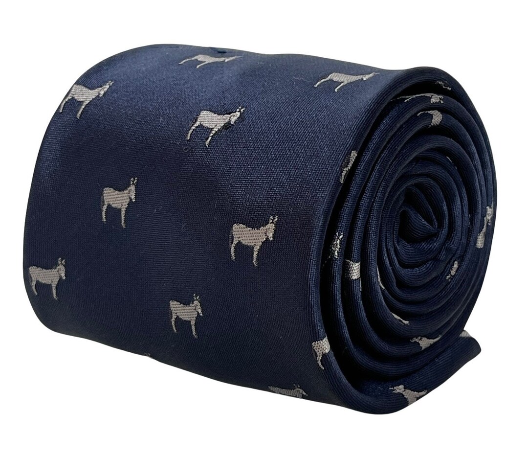 Navy Blue Men-s Tie With Donkey Ass Mule Design Classic Necktie by ...