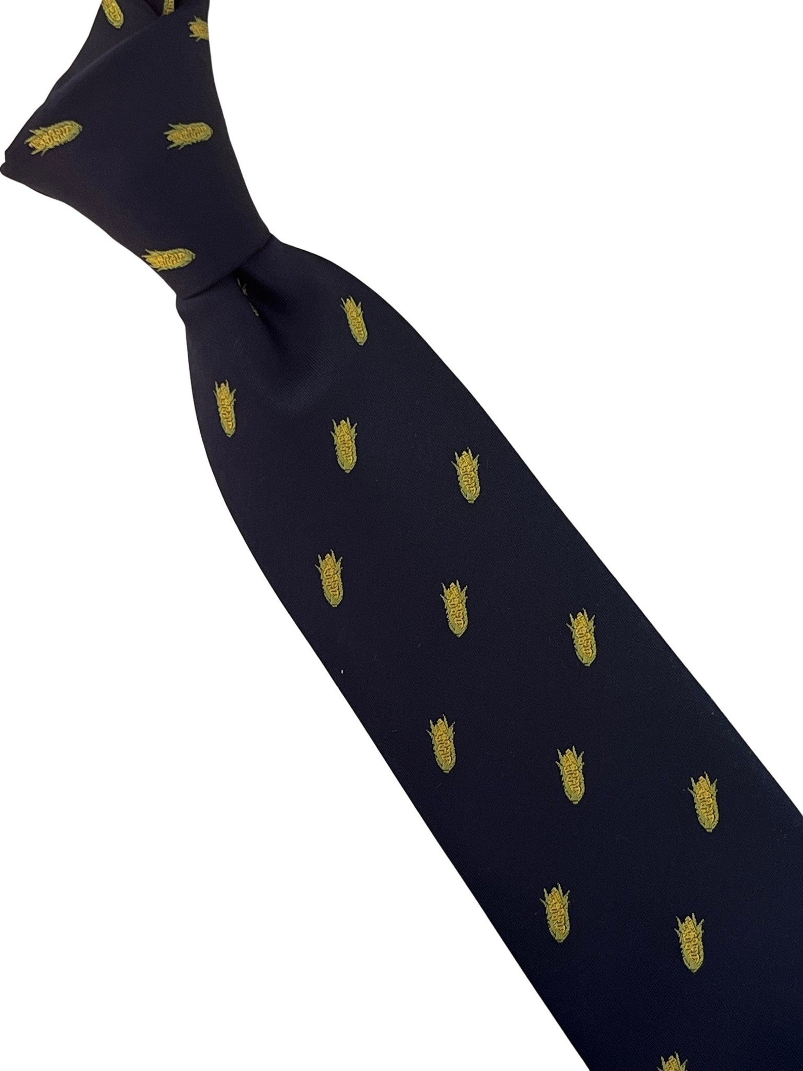 Navy Blue Tie With Sweetcorn Farming Corn on the Cob Design by ...