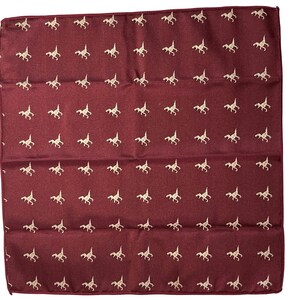 Burgundy Maroon Tie With Dinosaur T-rex Embroidered Design by Frederick ...