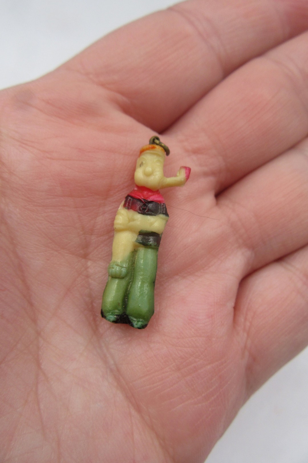 Vintage Celluloid Popeye the Sailor Man Charm, Cracker Jack Bubble Gum ...
