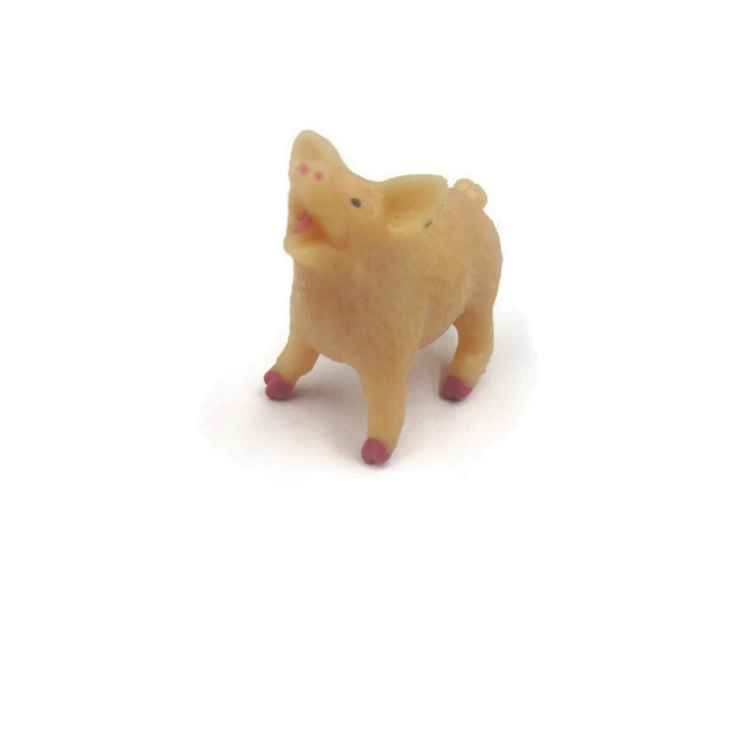 Miniature Pig Piglet, Mini Plastic Wildlife, Farm Cupcake Toppers - Etsy