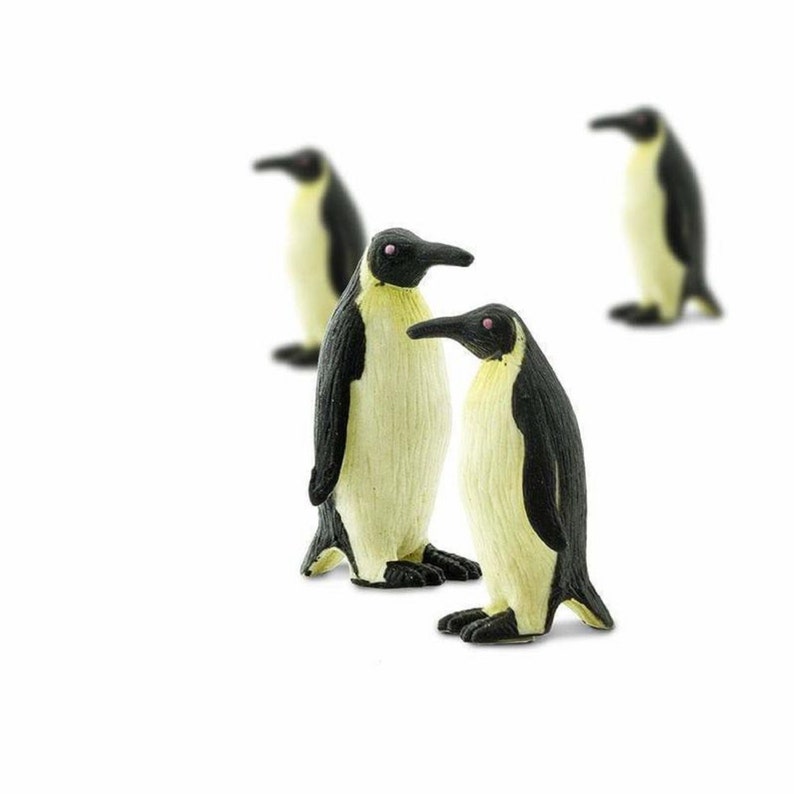 Miniature Penguin, Mini Plastic Wildlife, Safari Cupcake Toppers - Etsy