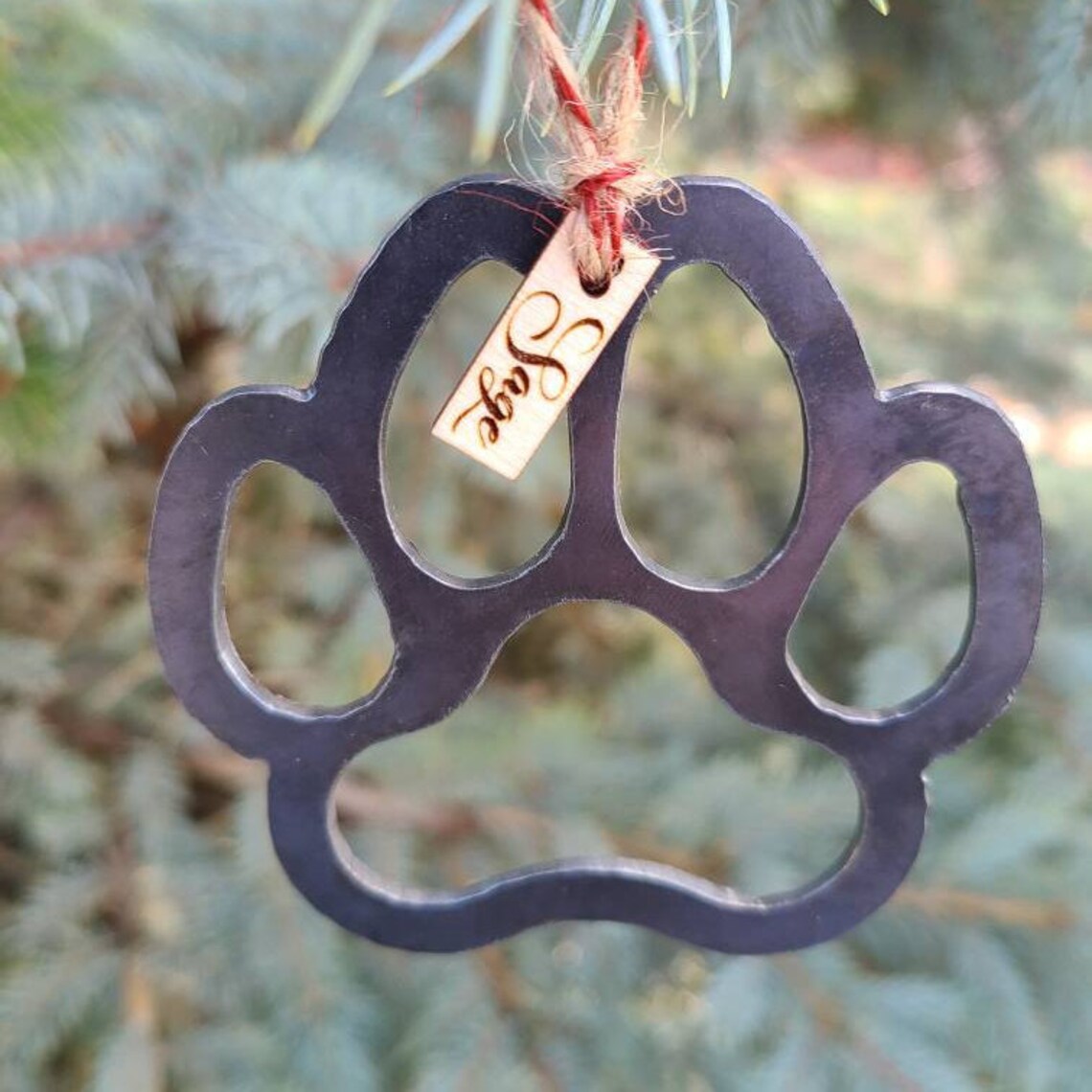 Metal Dog Paw Pet Ornament Christmas Tree Ornament Dog - Etsy