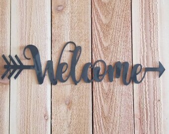 Front Door Sign Arrow - Etsy