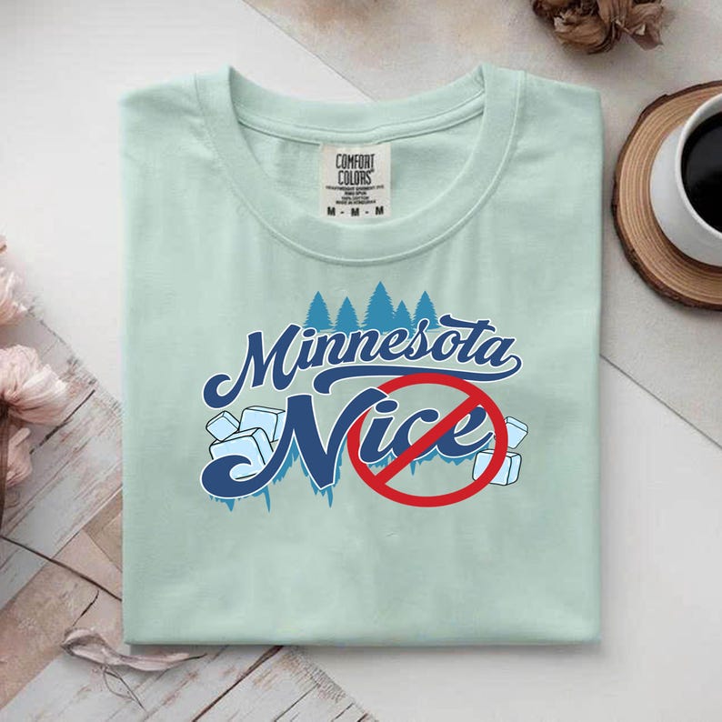 Funny Minnesota Nice Anti Ice Graphic Tee, Winter Humor Unisex T-shirt ...