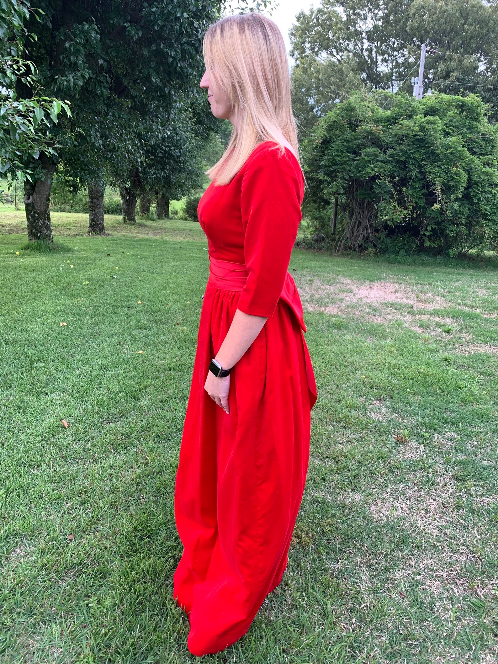 The Woman In Red Vintage Party Dress Vintage Clothes | Etsy