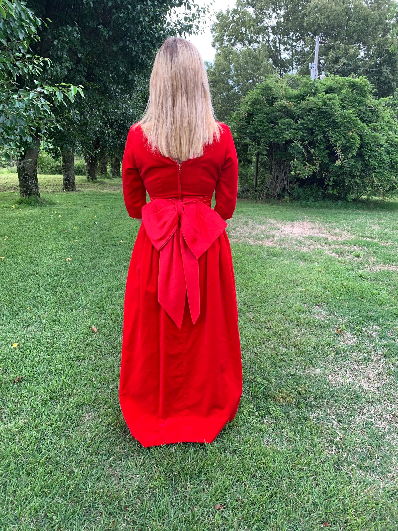 The Woman In Red Vintage Party Dress Vintage Clothes | Etsy