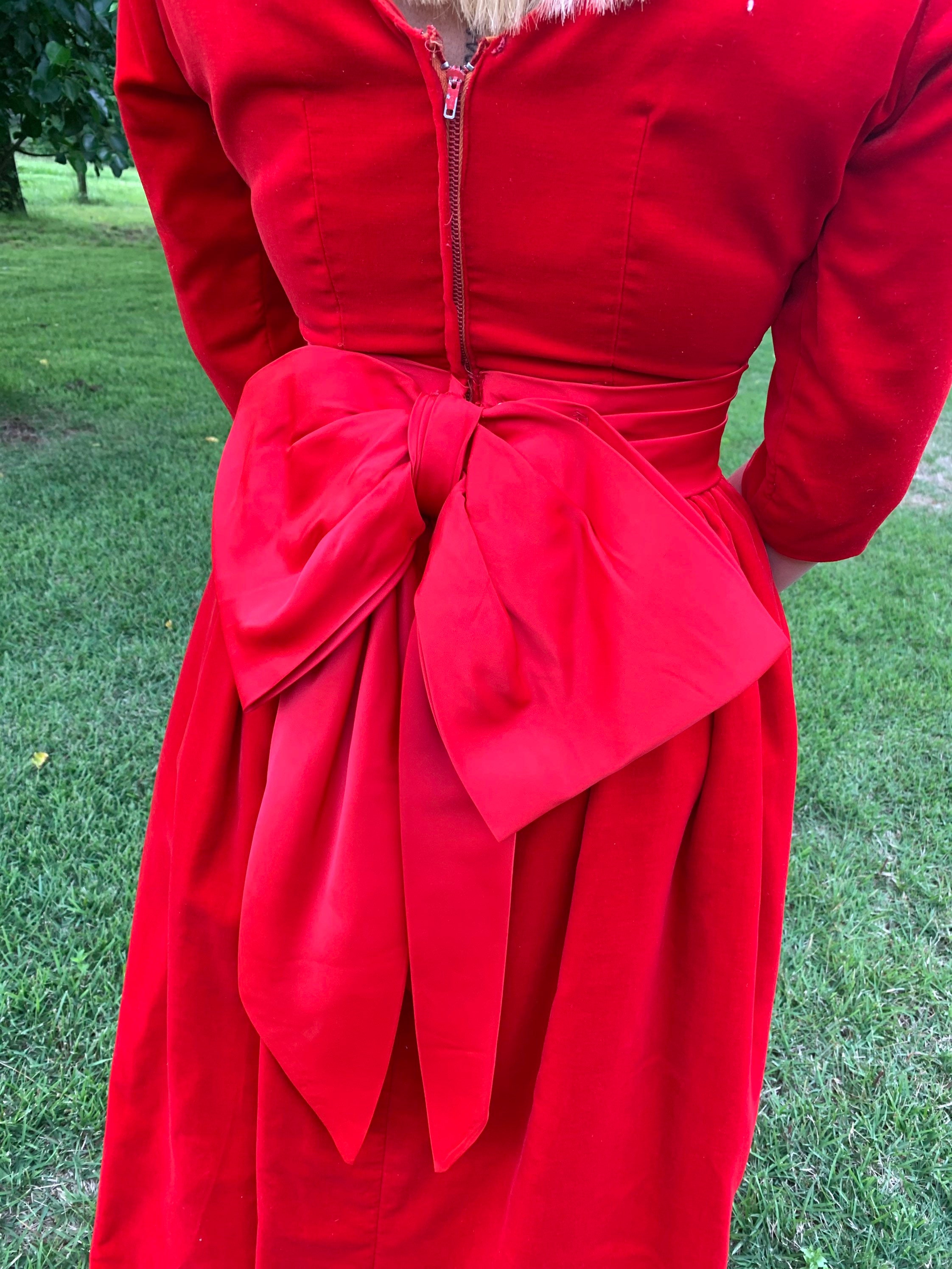 The Woman In Red Vintage Party Dress Vintage Clothes | Etsy