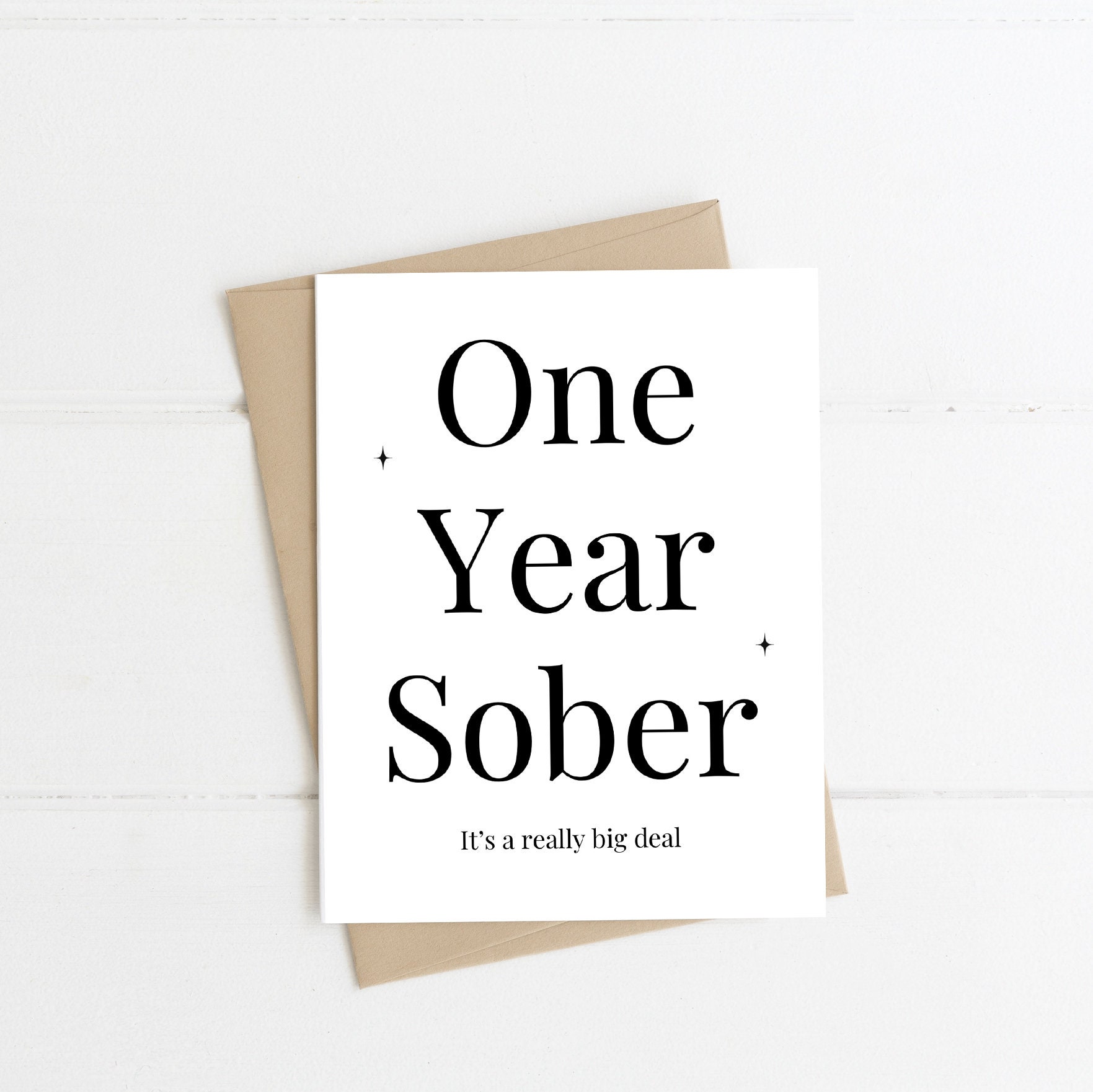 One Year Sober Milestone Sobriety Support Sober Card AA | Etsy