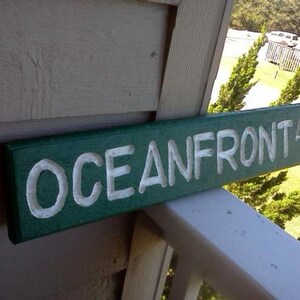 Rustic Beach Sign Oceanfront Ave Handpainted - Etsy
