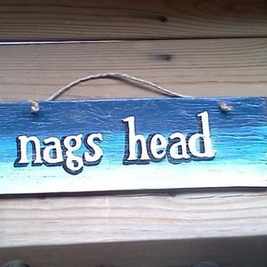 Nags Head NC, Hand Painted Wood Sign beach Salty Decor - Etsy