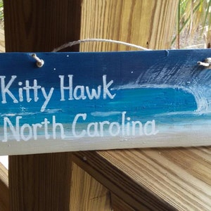Kitty Hawk North Carolina ,rustic,wooden Hand Painted Sign on Reclaimed ...