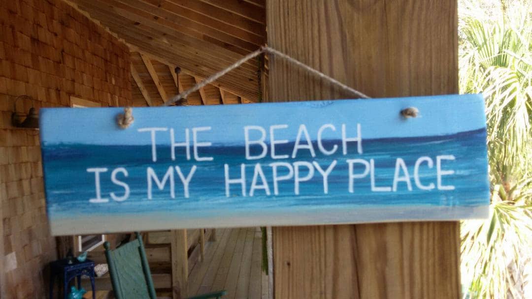 Rustic the Beach is My Happy Place Hand Painted on Relaimed Wood beach ...