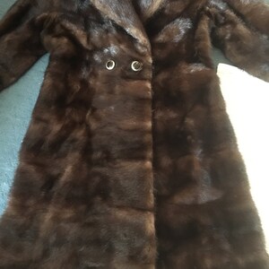 Vintage 1960s Style Womens Dark Brown Real Mink Fur Coat - Etsy