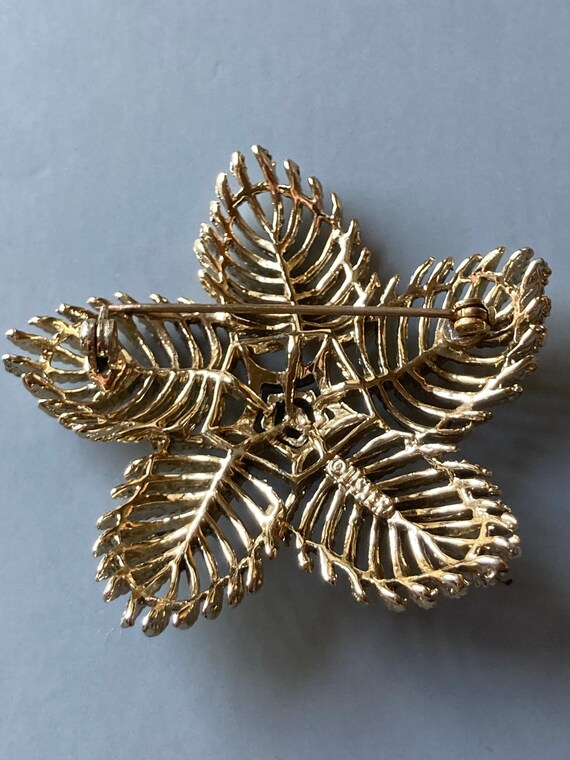 Vintage Lisner Brooch - Signed Lisner Star Brooch - G… - Gem