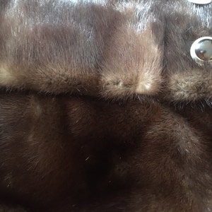 Vintage 1960s Style Womens Dark Brown Real Mink Fur Coat - Etsy