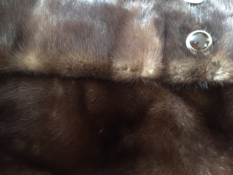 Vintage 1960s Style Womens Dark Brown Real Mink Fur Coat - Etsy