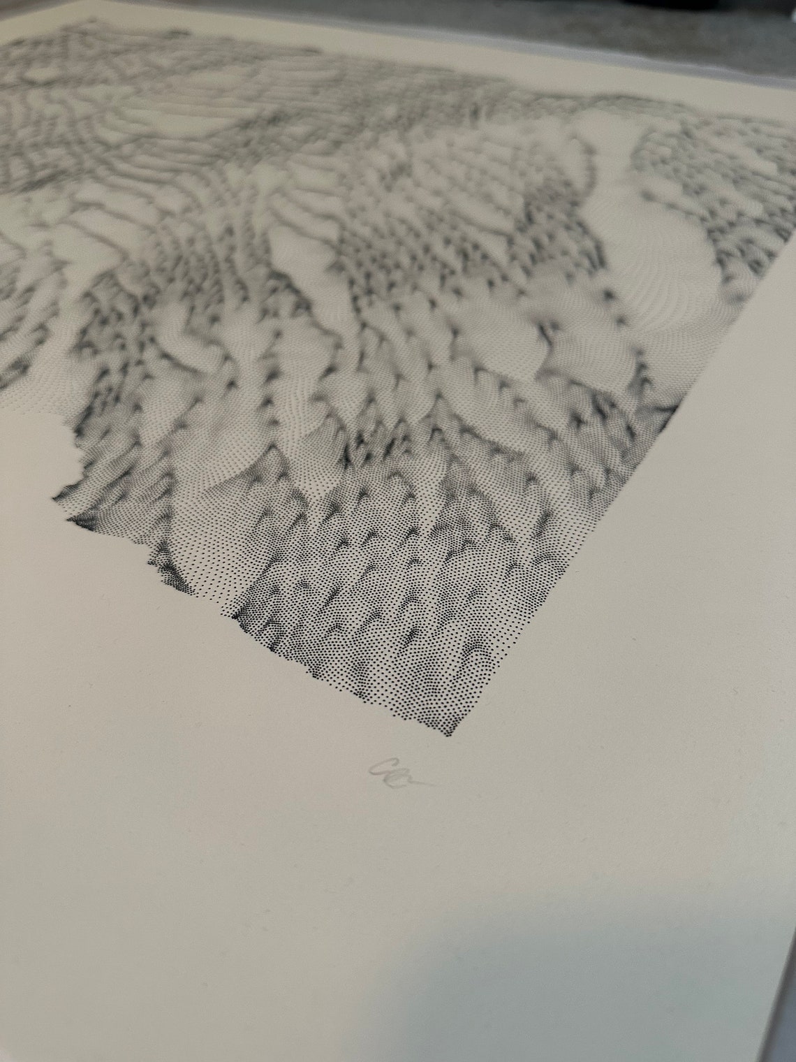 22x28inch Stippling Print - Etsy