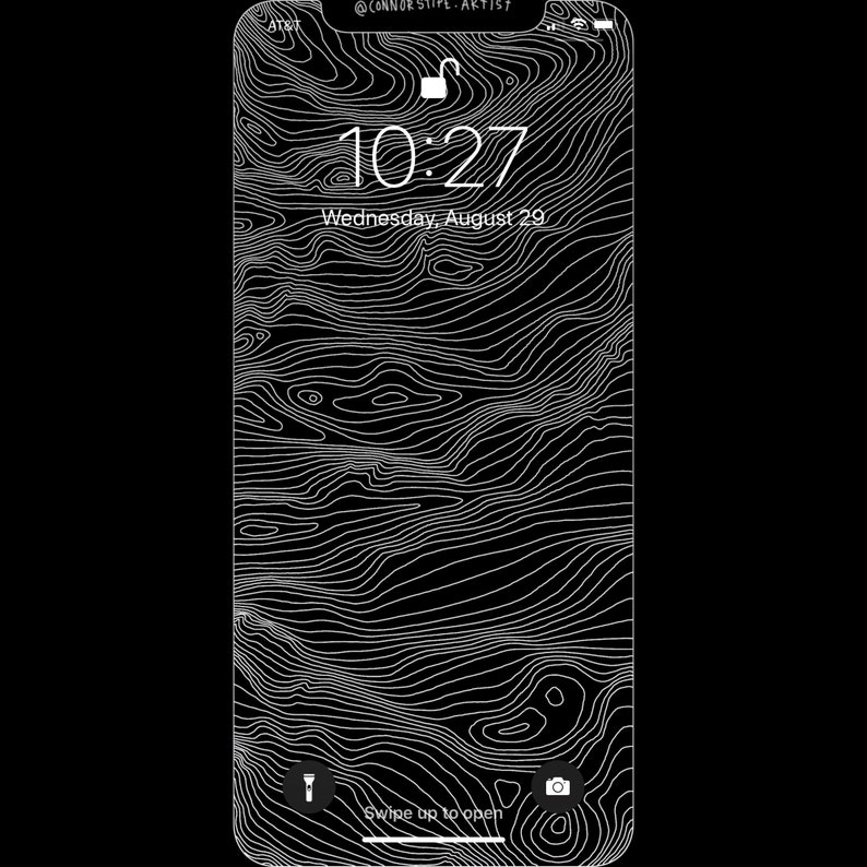 Minimalist Topographic iPhone Wallpaper | Etsy