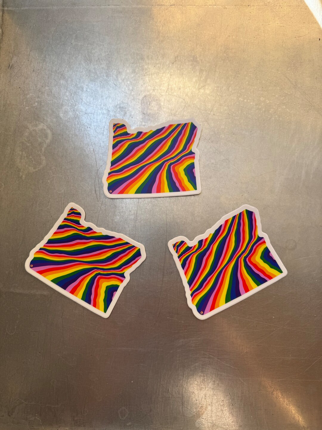 LGBTQ+ Pride Oregon Sticker 3-pack - Etsy