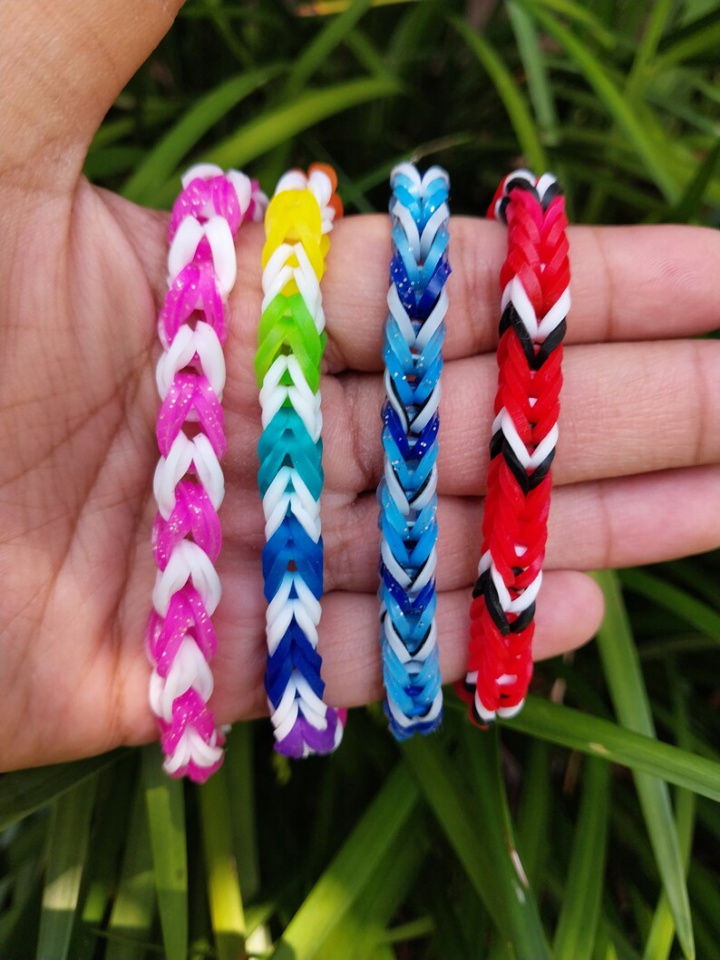 Class Gift of 50 40 30 30 Rainbow Loom Bracelet Loom Band Sensory ...