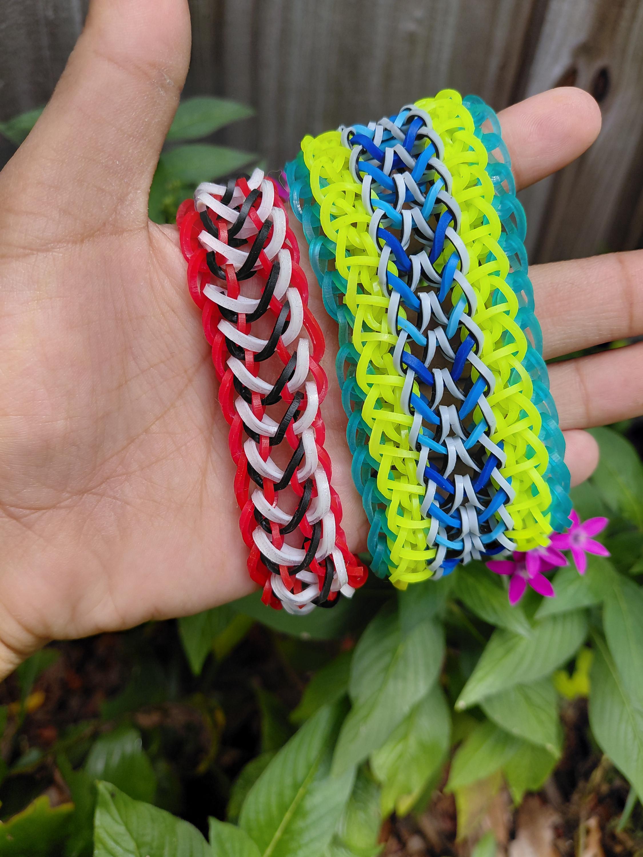 Set-10 Rainbow Loom Bracelets Loom Bands Birthday Party Favors Sensory ...