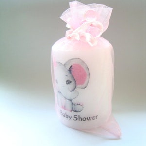 Elephant Baby Shower Favors for Girl Pink Organza Bags Included Jungle ...