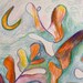 Original Colored Pencil Watercolor 'high Moon' Painting - Etsy