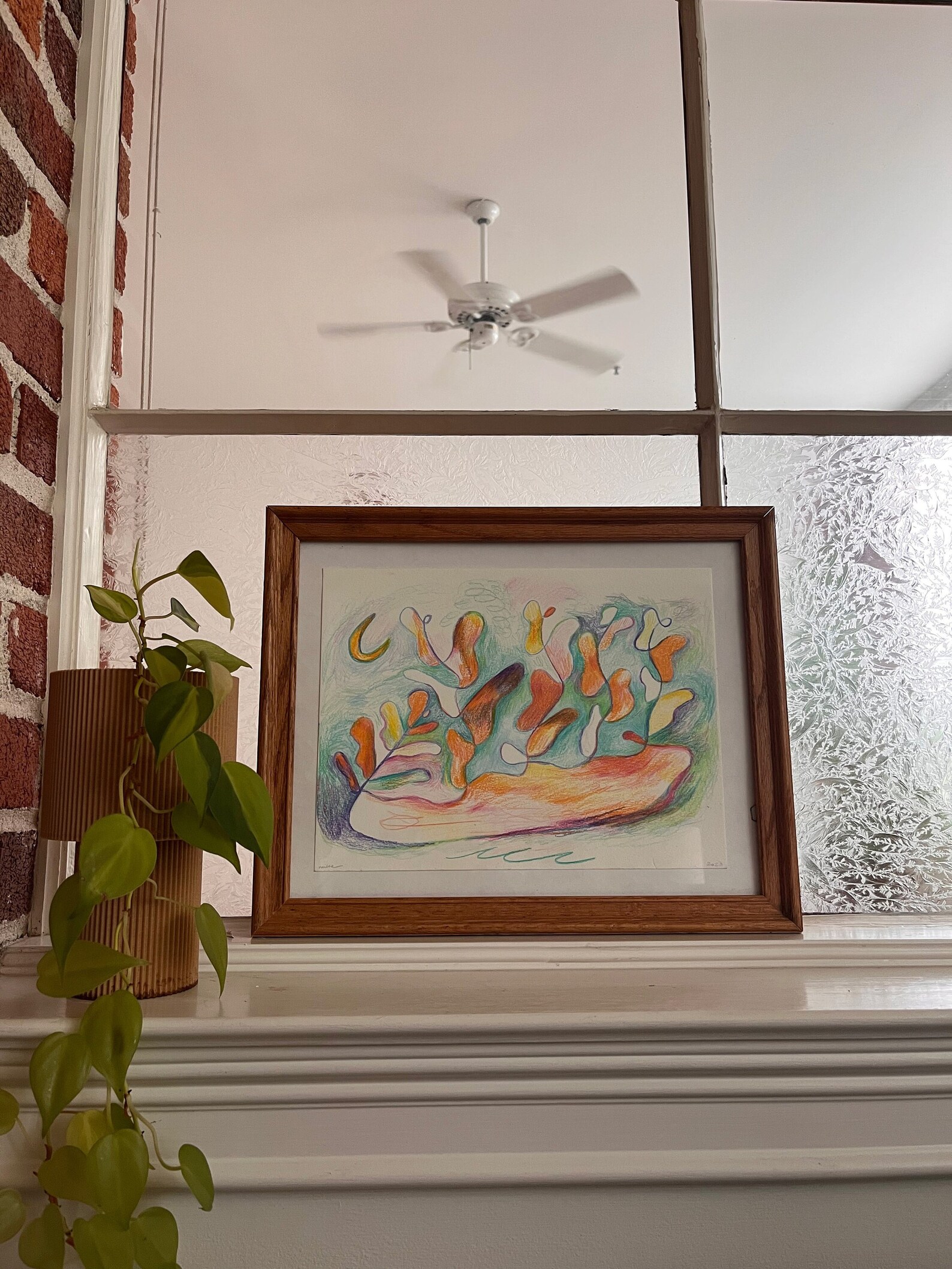 Original Colored Pencil Watercolor 'high Moon' Painting - Etsy