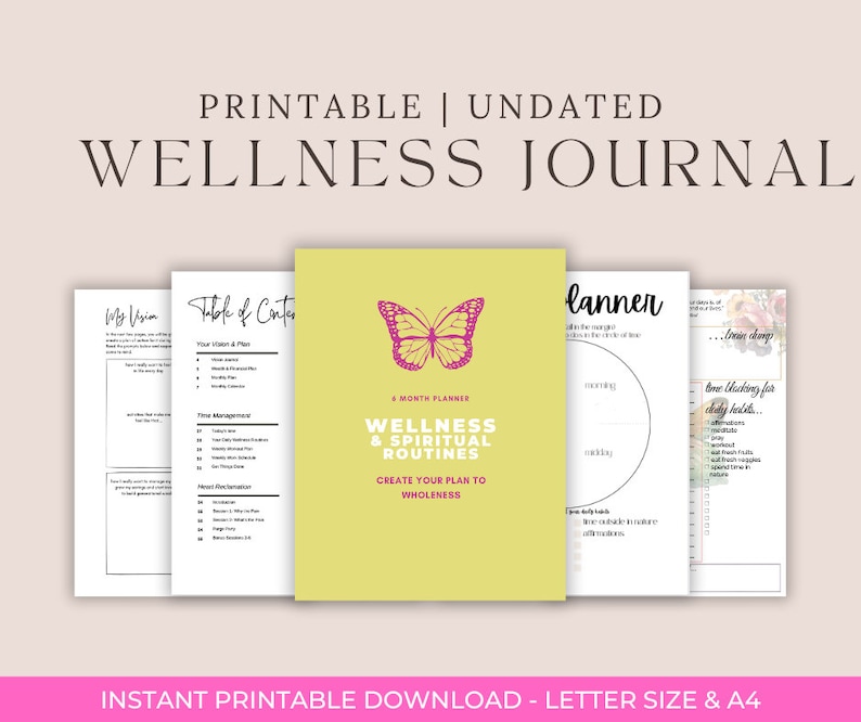 Wellness Journal & Routine Planner for Happy Planner, Big, Classic - Etsy