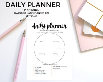 Circle of Time Daily Planner Printable for Happy Planner - Etsy