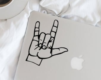 I Love You ASL Vinyl Decal - Etsy