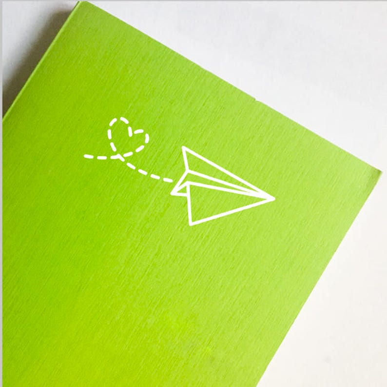 Paper Airplane Vinyl Decal With Heart - Etsy