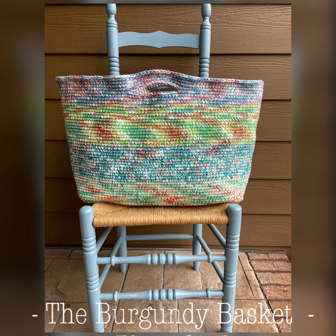 Crochet Scrap Yarn Tote Bag Pattern: Boho Basket Tutorial (PDF Pattern ...